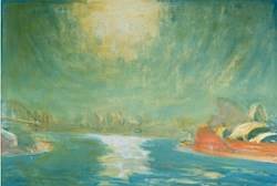 Lloyd rees, September Sun, Sydney Cove - Art AlmanacArt Almanac
